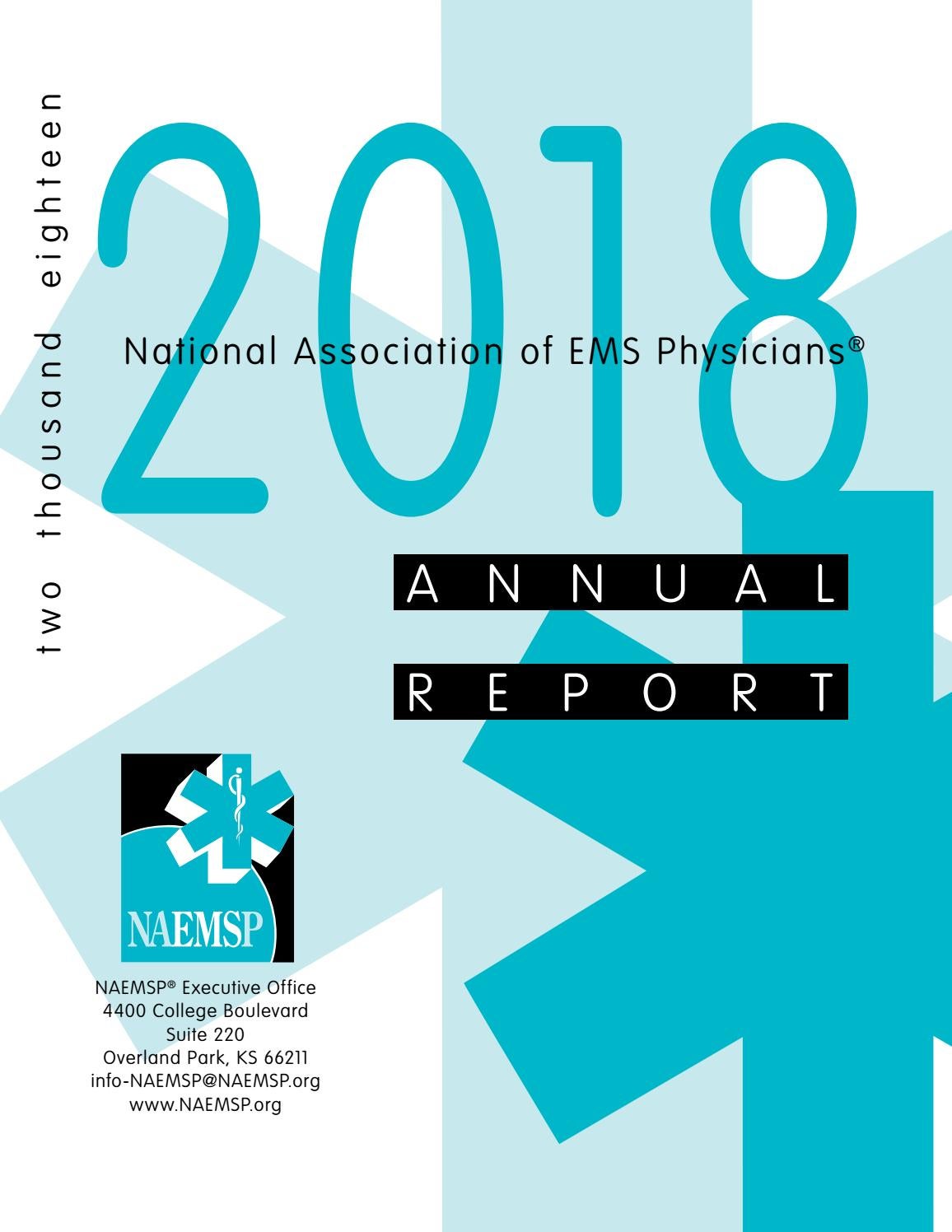 NAEMSP 2018 Annual Report by KellenComm - Issuu