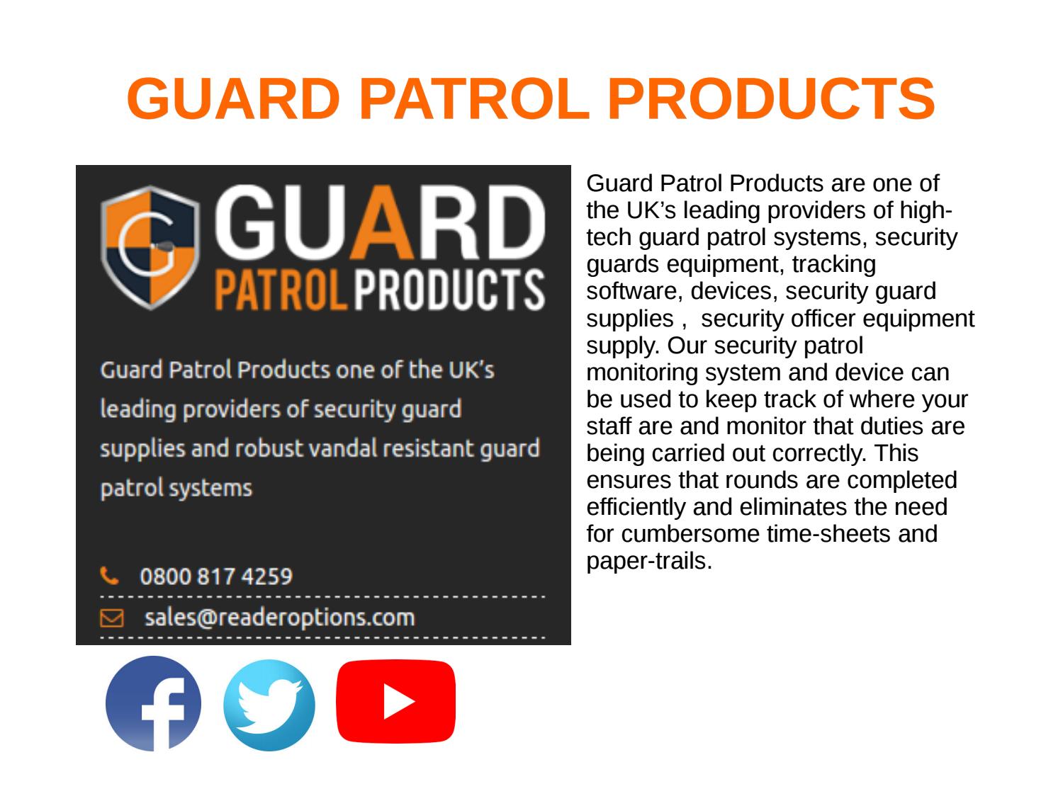 Guard Patrol Products Introduction by Guard Patrol Products - Issuu