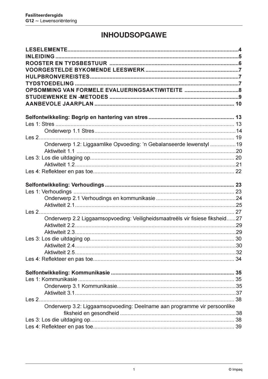Gr 12-Lewensoriëntering-Fasiliteerdersgids 1 by Impaq - Issuu
