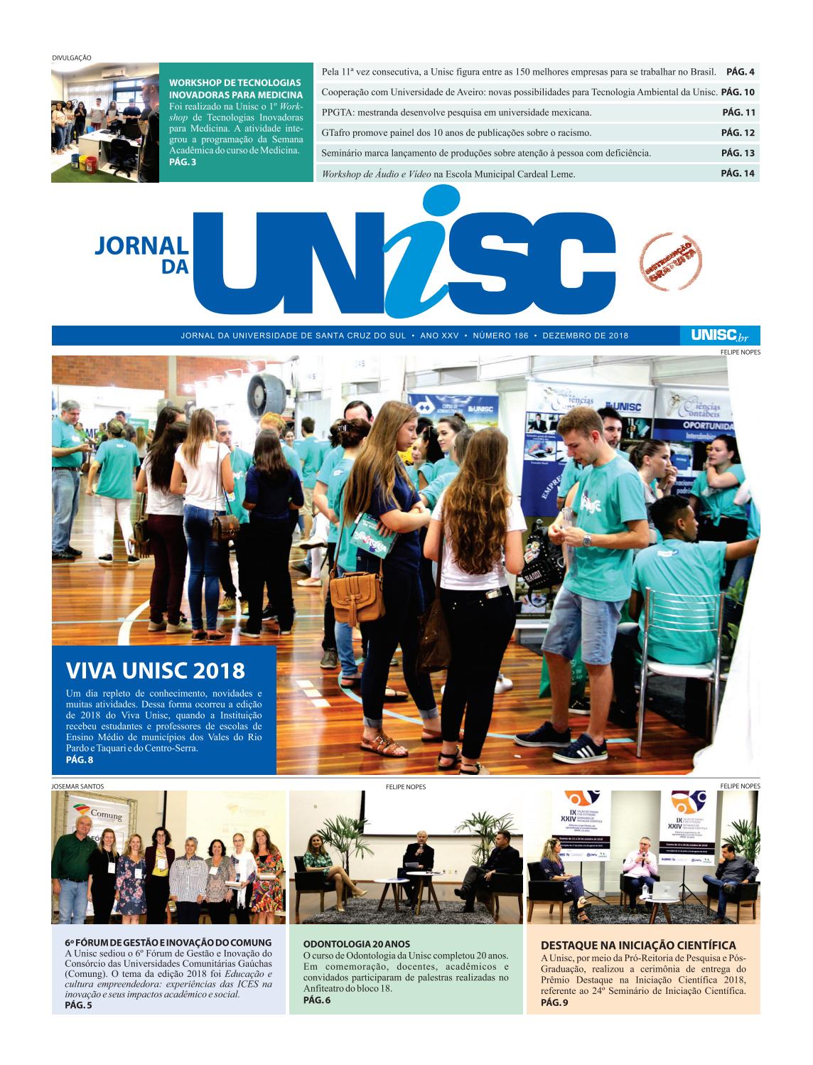Jornal da Unisc 186 by UNISC Santa Cruz do Sul - Issuu