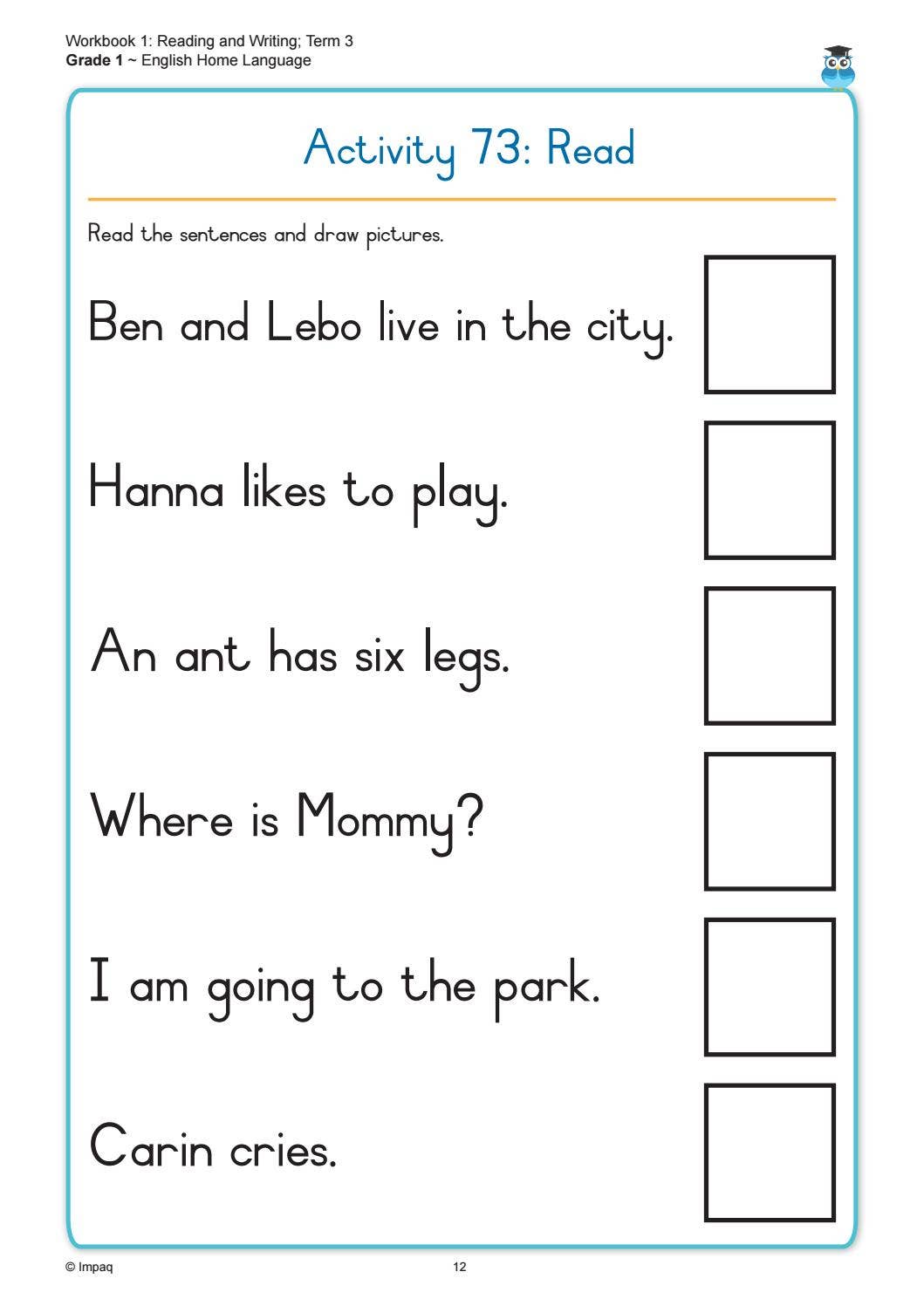 Gr 1-English Home Language-Workbook 3 by Impaq - Issuu