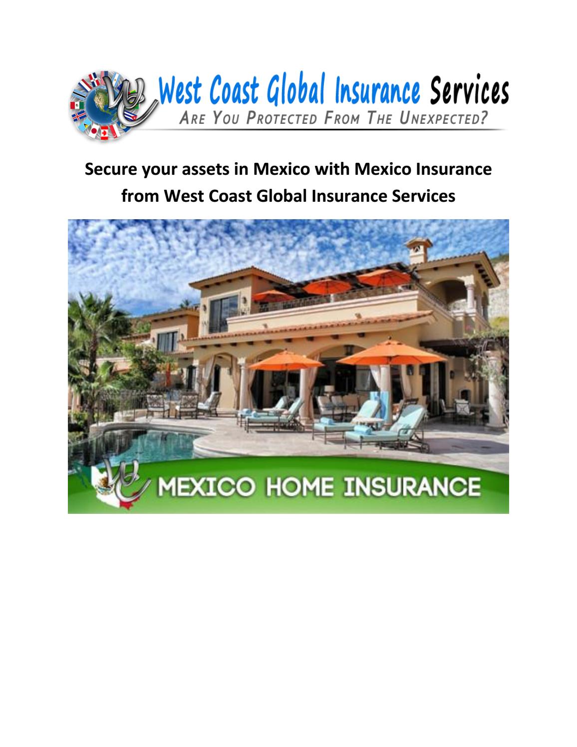 Secure your assets in México with México Insurance from West Coast ...