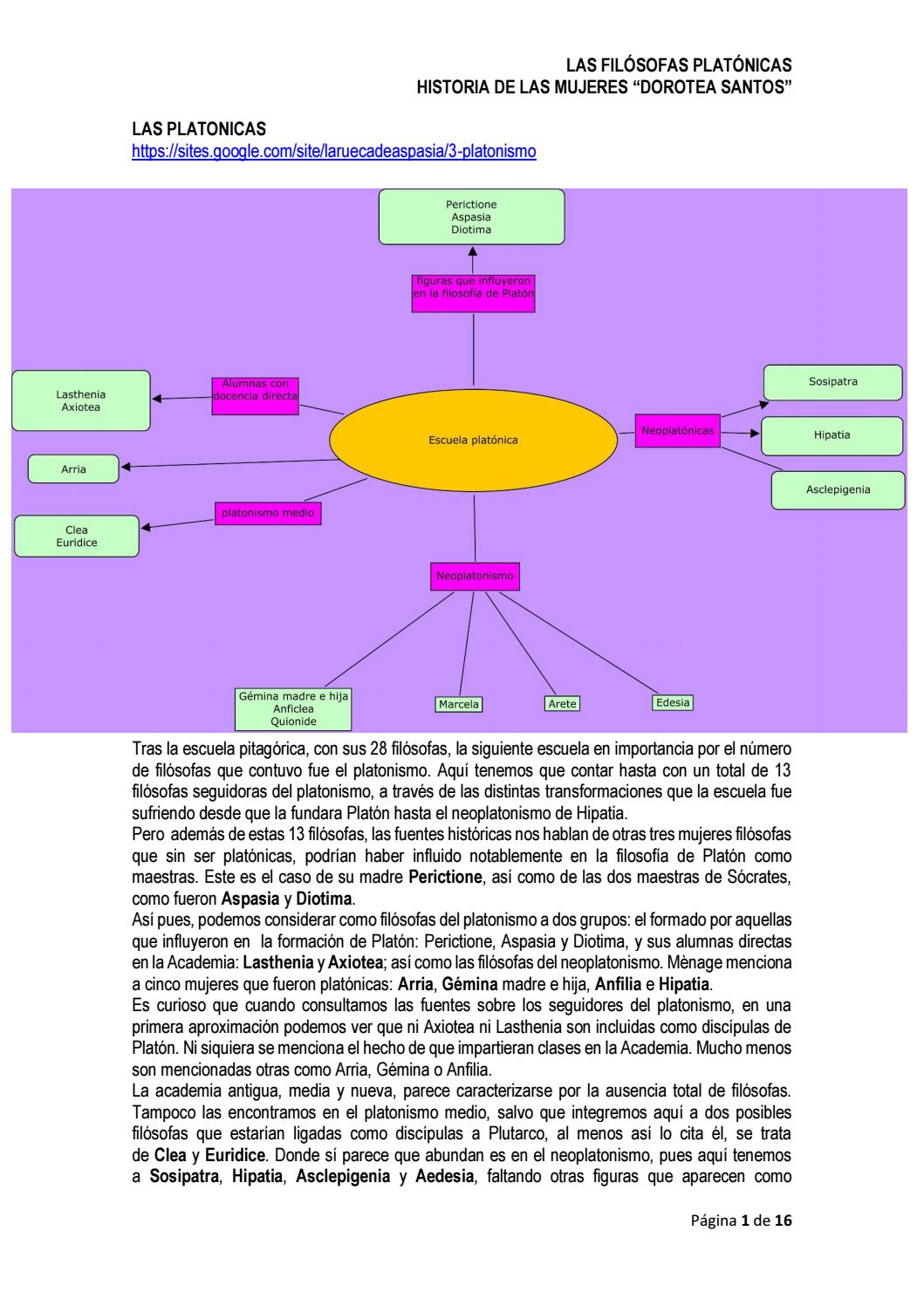 LAS FILÓSOFAS PLATÓNICAS by UNIVERSIDAD POPULAR DE PALENCIA - AREA ...