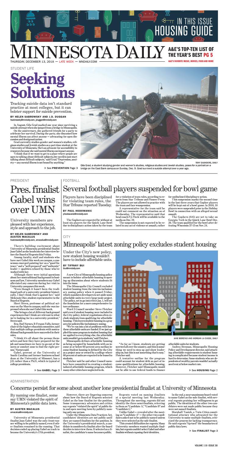 December 13, 2018 by The Minnesota Daily - Issuu