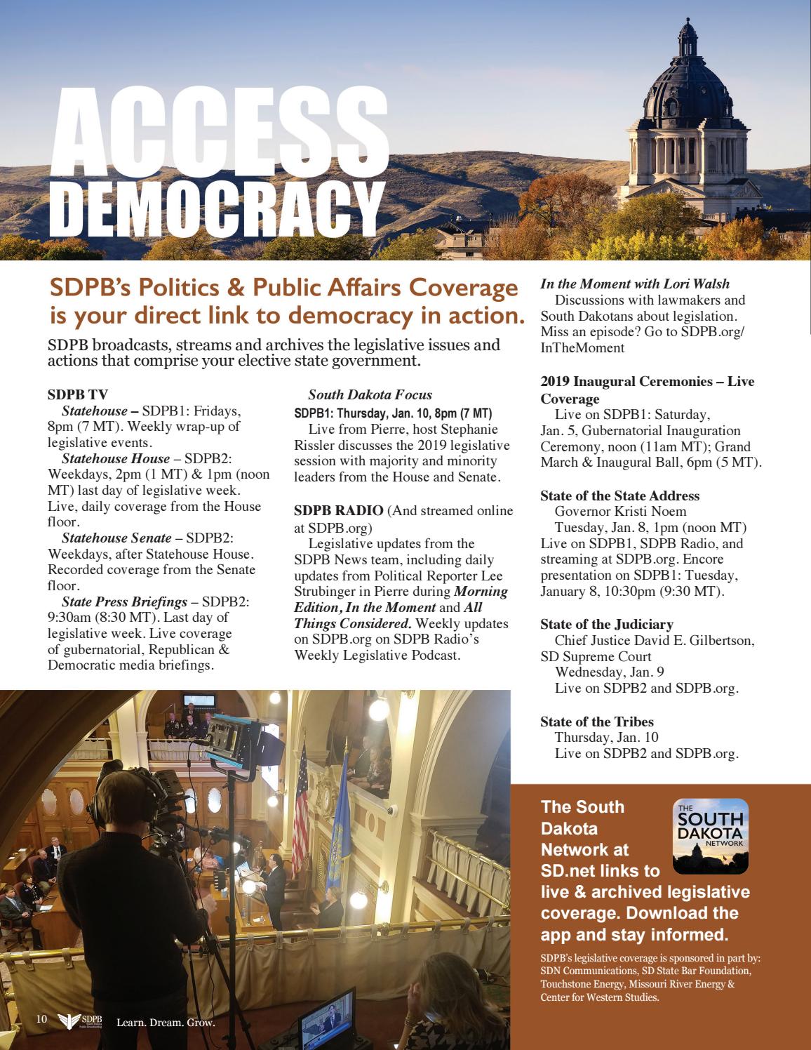 SDPB January 2019 Magazine by South Dakota Public Broadcasting - Issuu