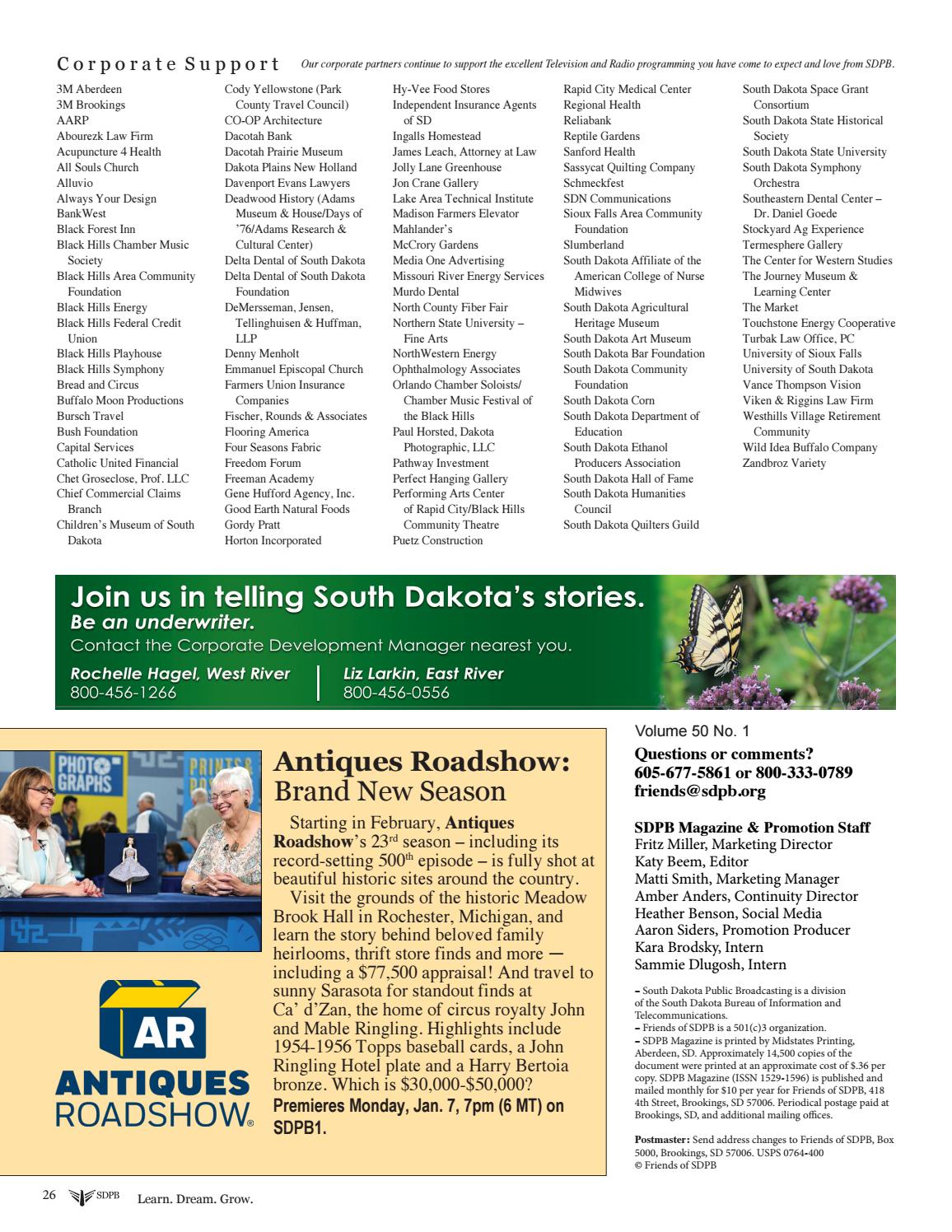 SDPB January 2019 Magazine by South Dakota Public Broadcasting - Issuu