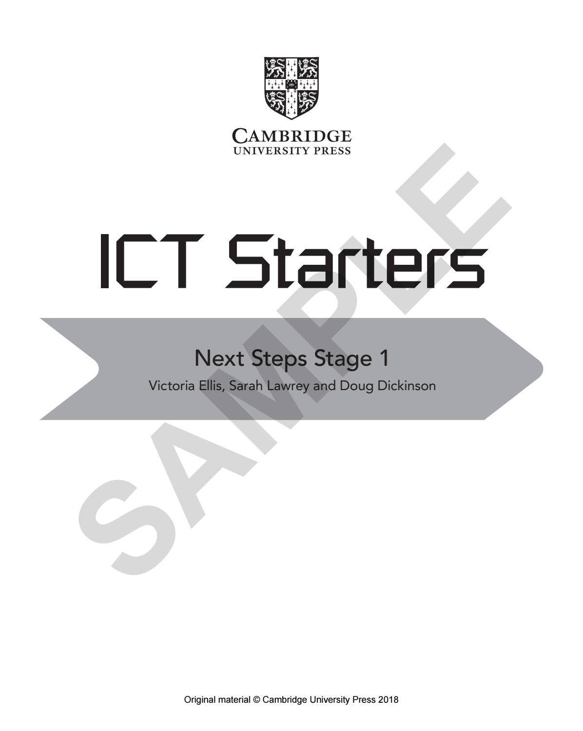 ICT Starters Next Steps 1 sample by Cambridge International Education ...
