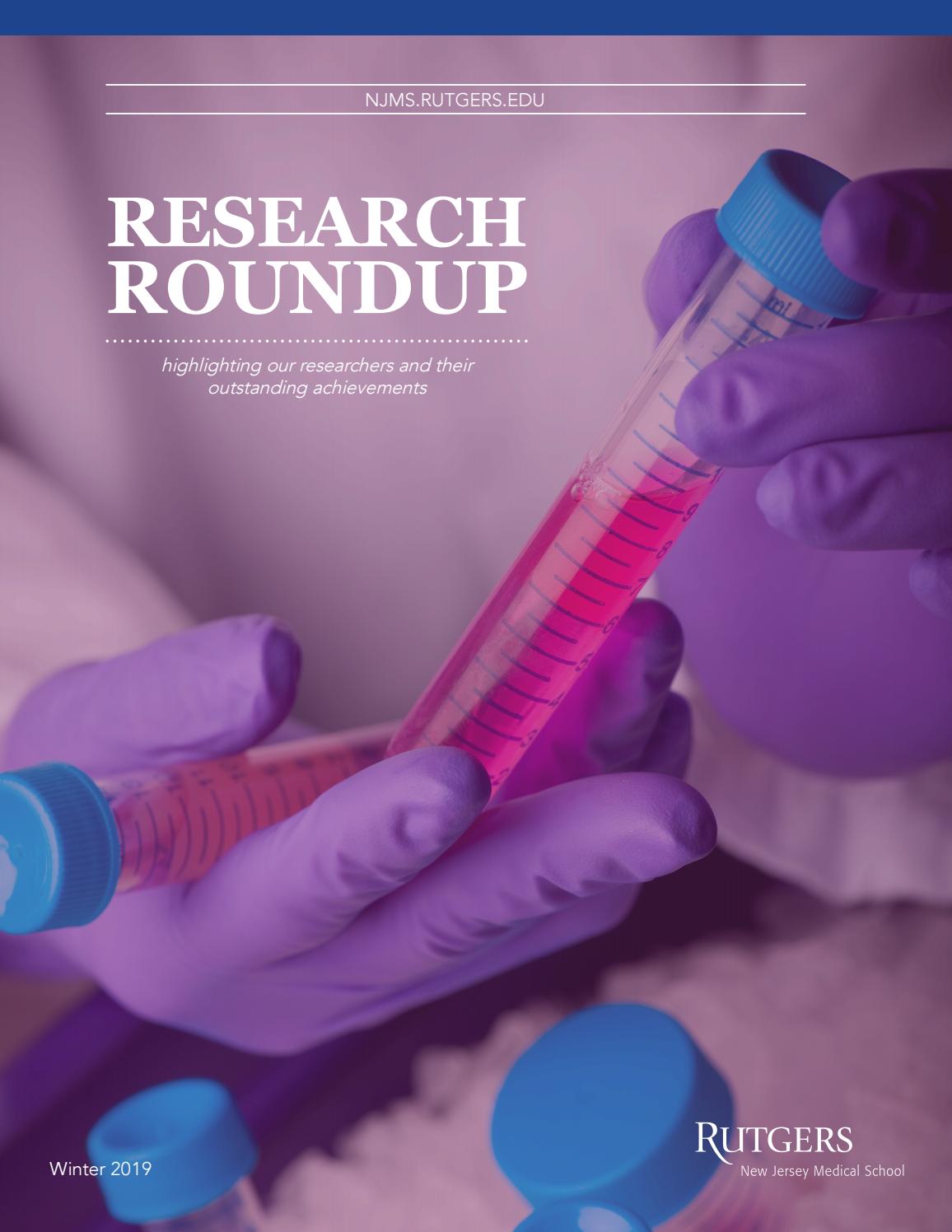 Research Newsletter Winter 2019 by Rutgers New Jersey Medical School ...