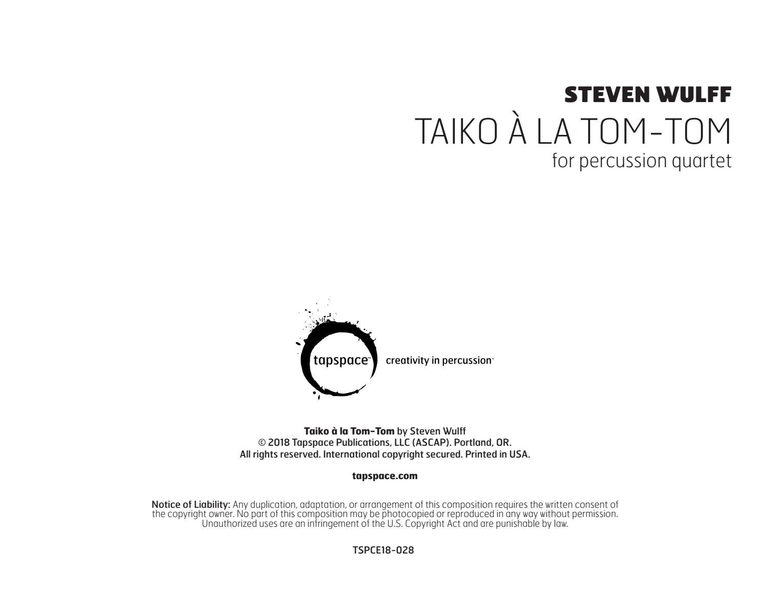 Taiko à la Tom-Tom-SAMPLE by Tapspace - Issuu