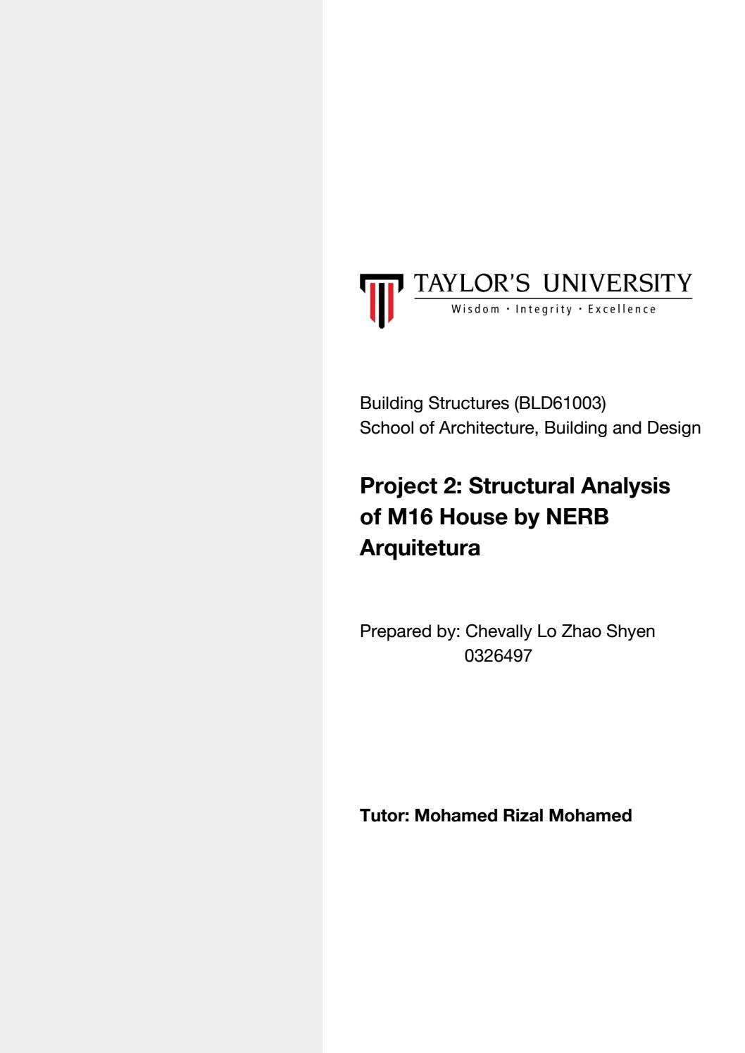 PROJECT 2: Structural Analysis of a Bungalow by Chevally Lo - Issuu