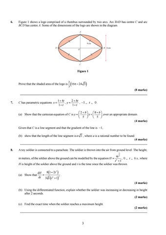 01a A Level Mathematics Practice Paper A - Pure Mathematics by ...