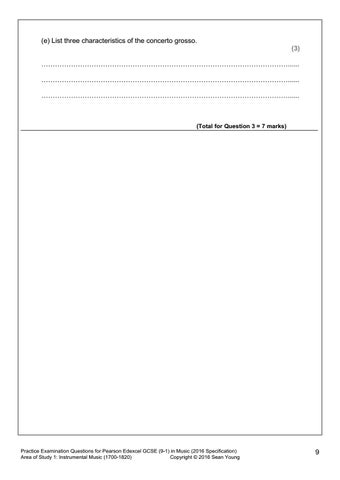 Practice GCSE Music Exam Questions AOS1 by Ullswater Community College ...
