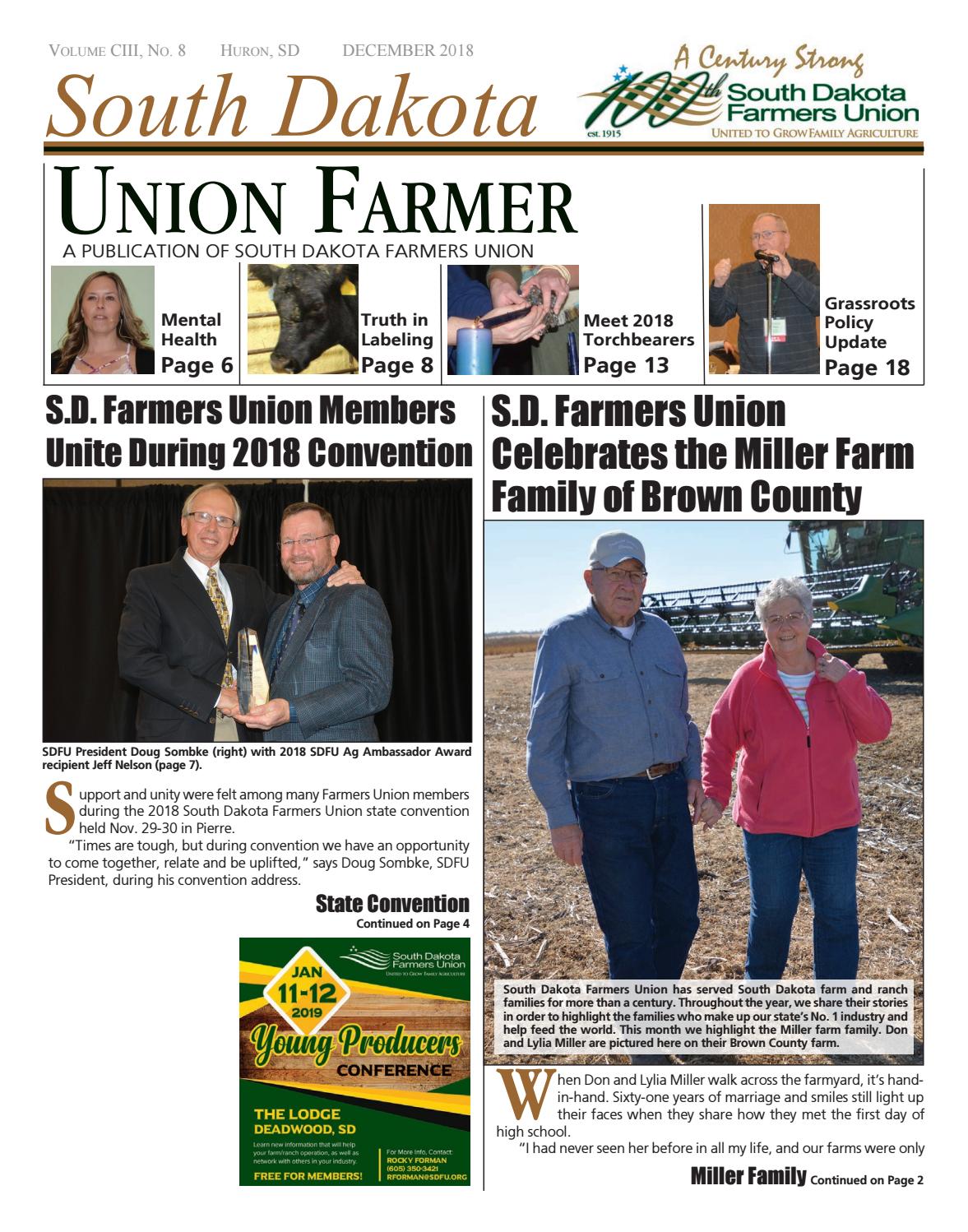 December 2018 Union Farmer by South Dakota Farmers Union - Issuu