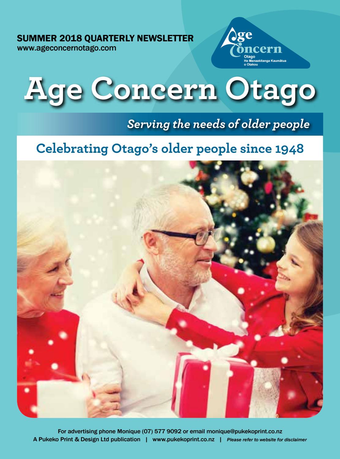 Age Concern Otago Issue 4 2018 Summer Newsletter by ageconcernotago - Issuu