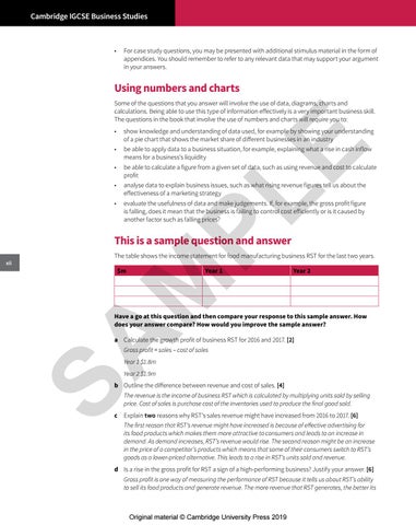 Cambridge IGCSE and O Level Business Studies Workbook Sample by ...