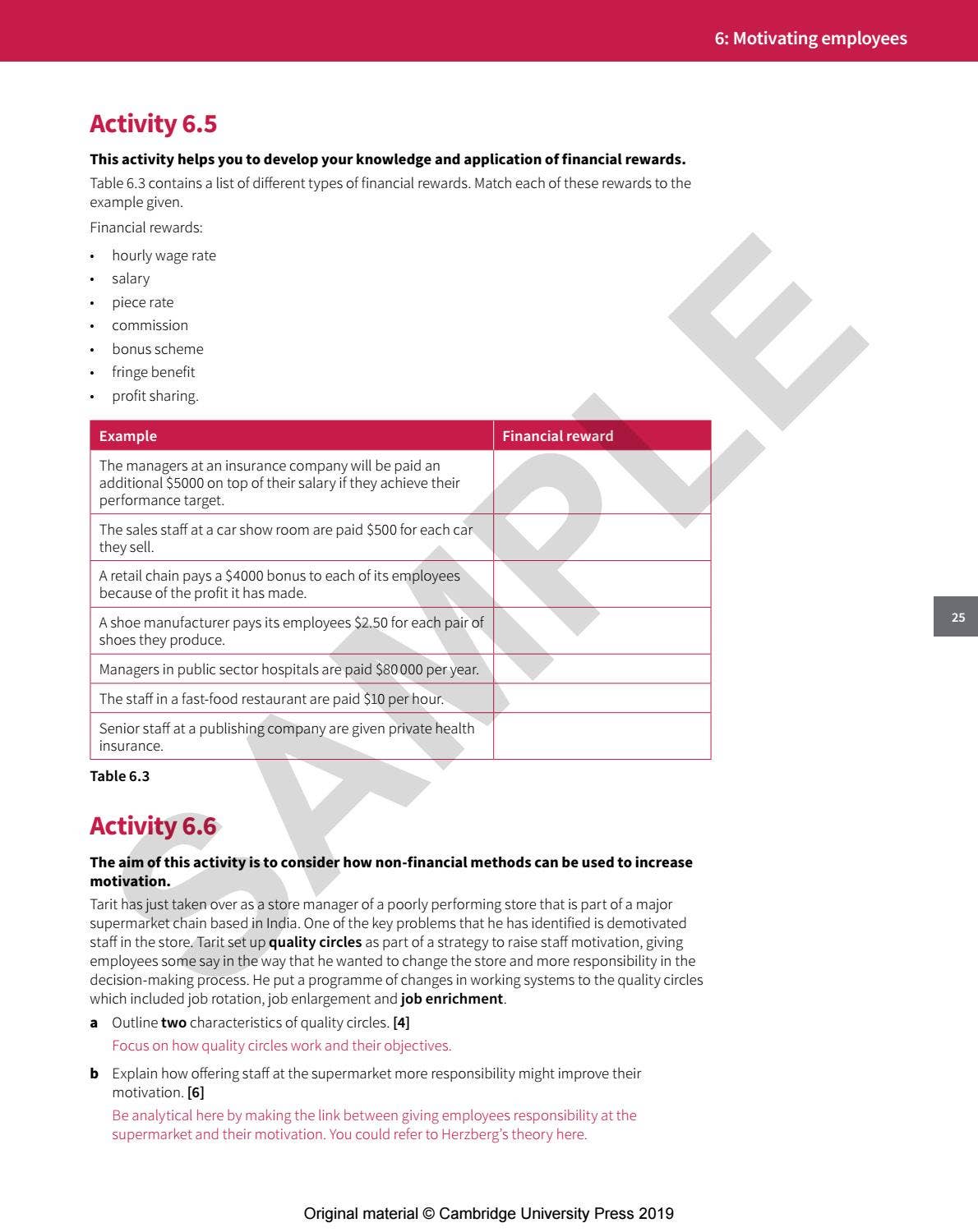 Cambridge IGCSE and O Level Business Studies Workbook Sample by ...