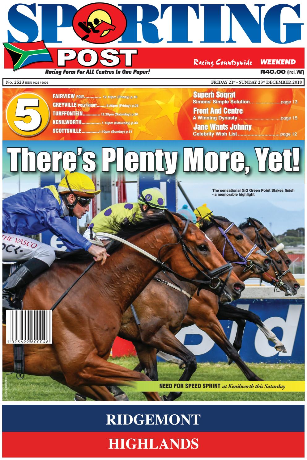 21-23 Dec #2523 Sporting Post by Sporting Post - Issuu