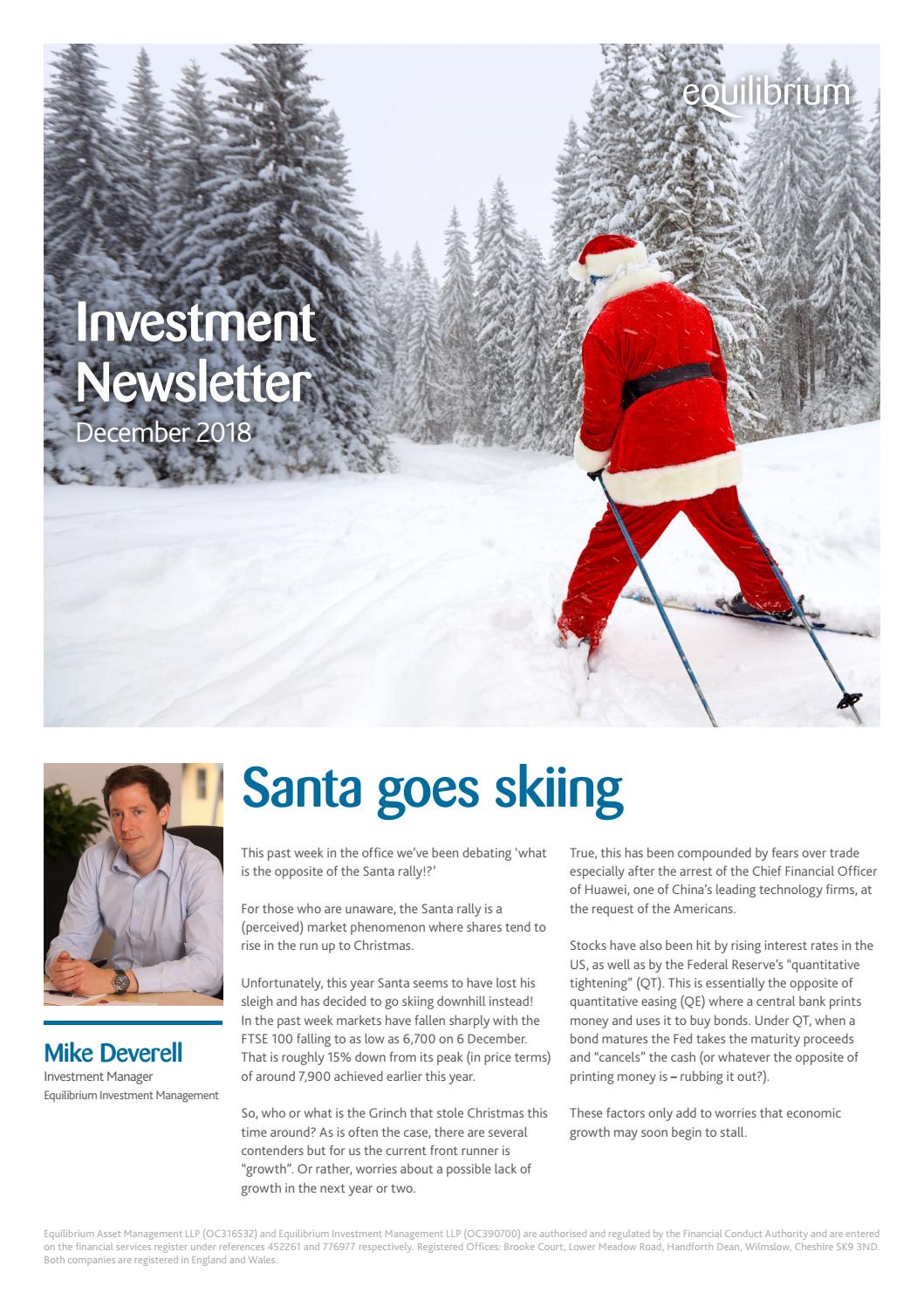 Investment Newsletter - December 2018 by Equilibrium Financial Planning ...