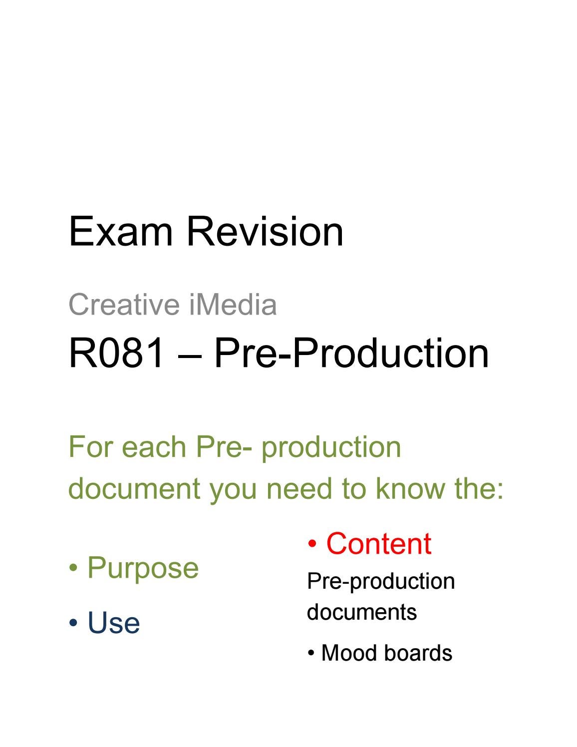 GCSE Creative iMedia Revision Booklet by Ullswater Community College ...