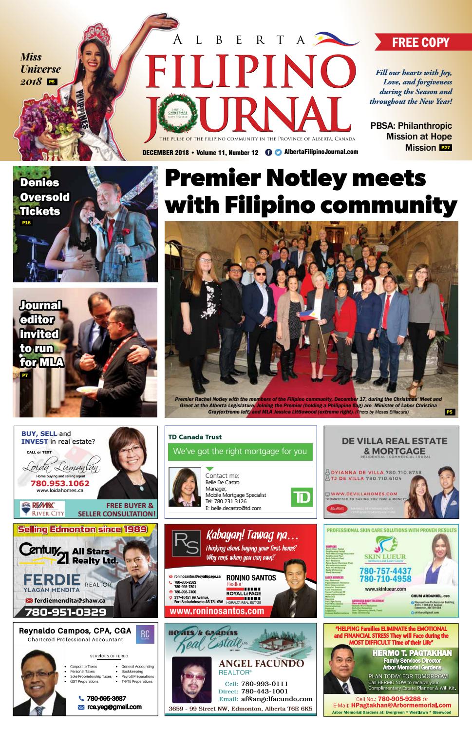 Alberta Filipino Journal - December 2018 Issue by Alberta Filipino ...