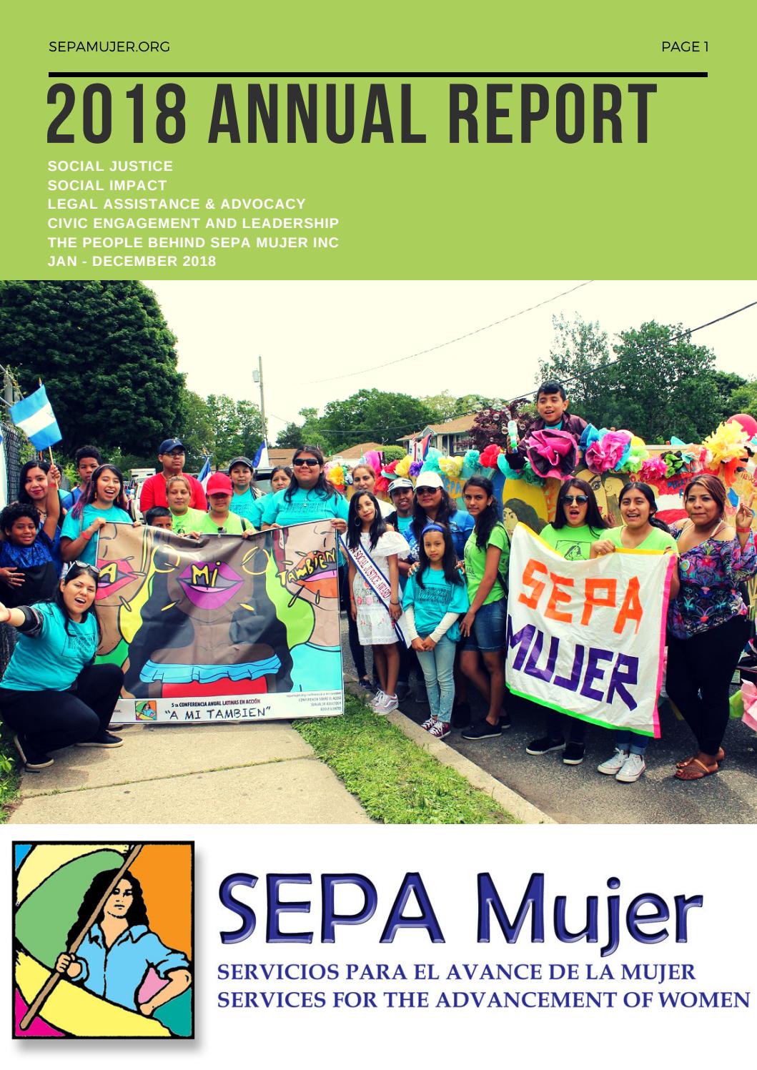 SEPA Mujer's 2018 Annual Report by SEPA MUJER - Issuu