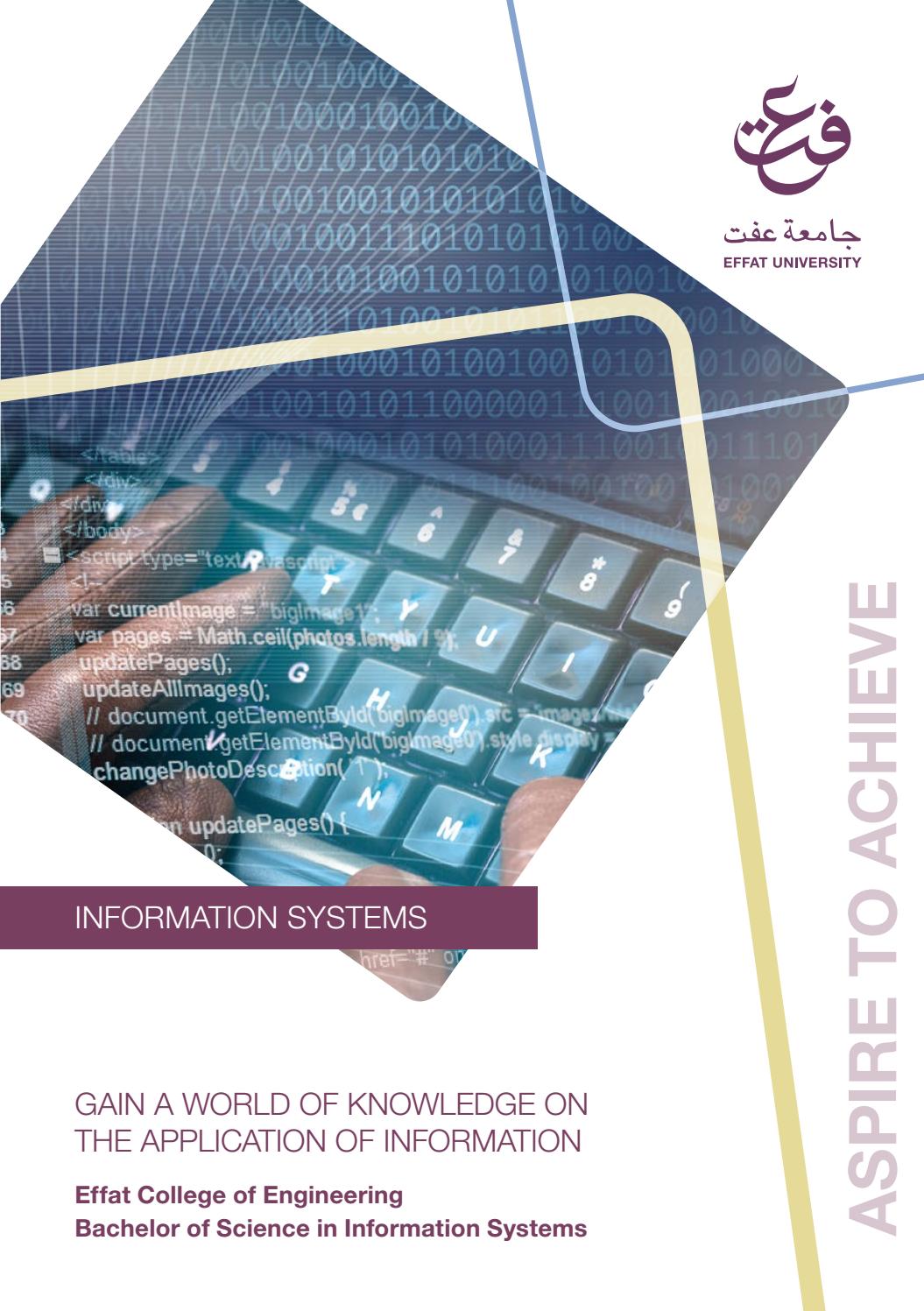 Effat University Undergraduate Programs Information Systems Brochure by ...