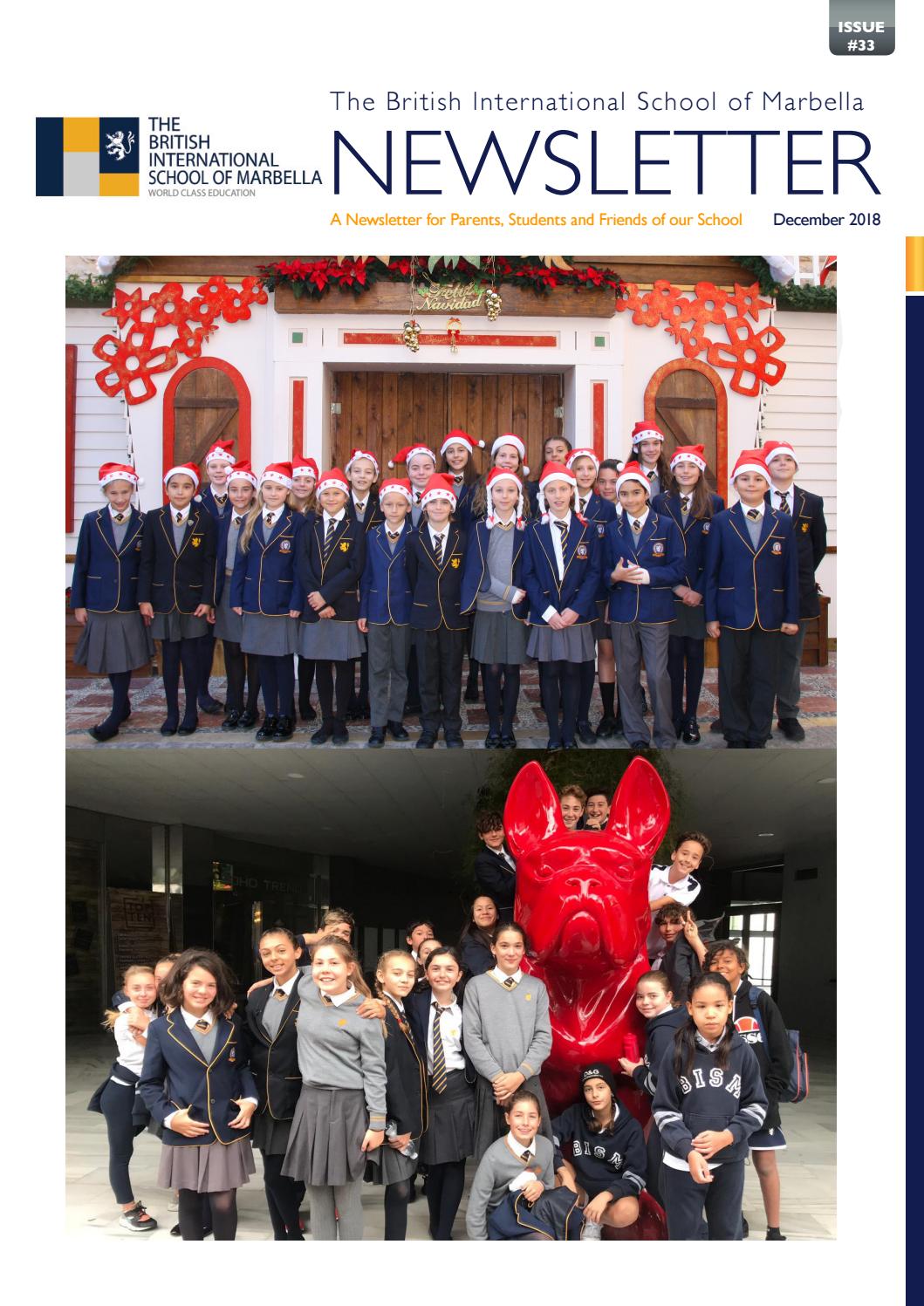 BISM Newsletter - December 2018 by British Schools Foundation - Issuu