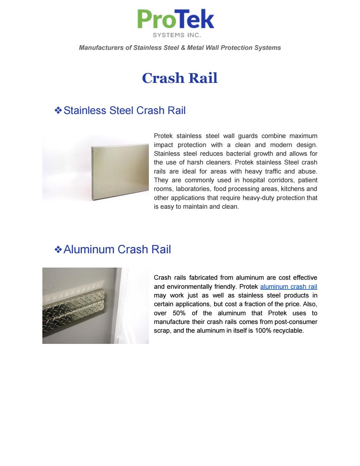 Crash Rail - ProtekSystems by Protek System - Issuu
