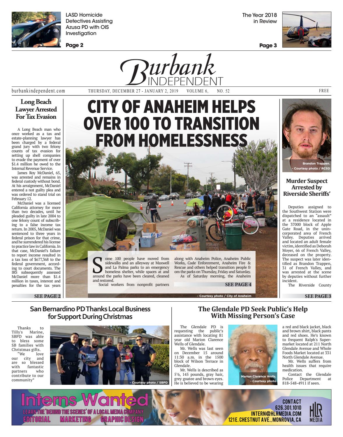 Burbank Independent - 12/27/2018 by Beacon Media News - Issuu