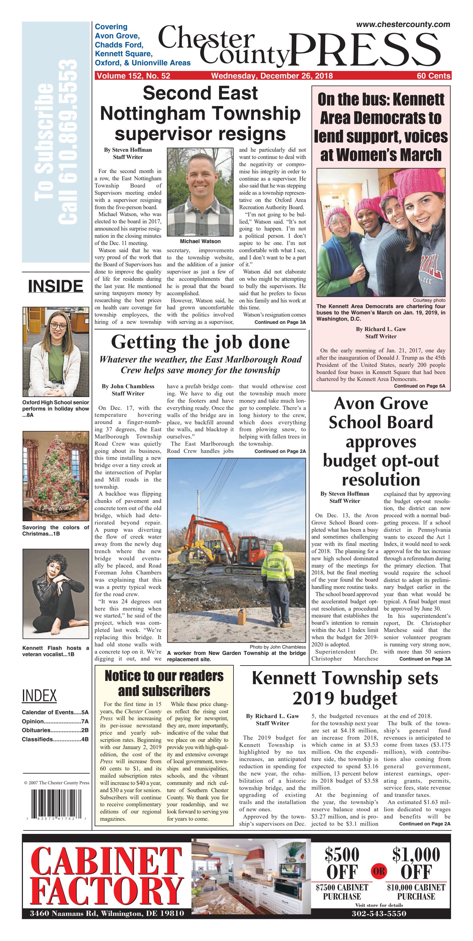 Chester County Press 12-26-2018 Edition by Ad Pro Inc. - Issuu