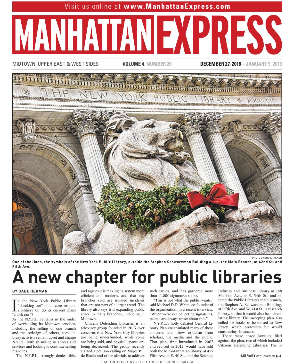 Manhattan Express - December 27, 2018 by Schneps Media - Issuu