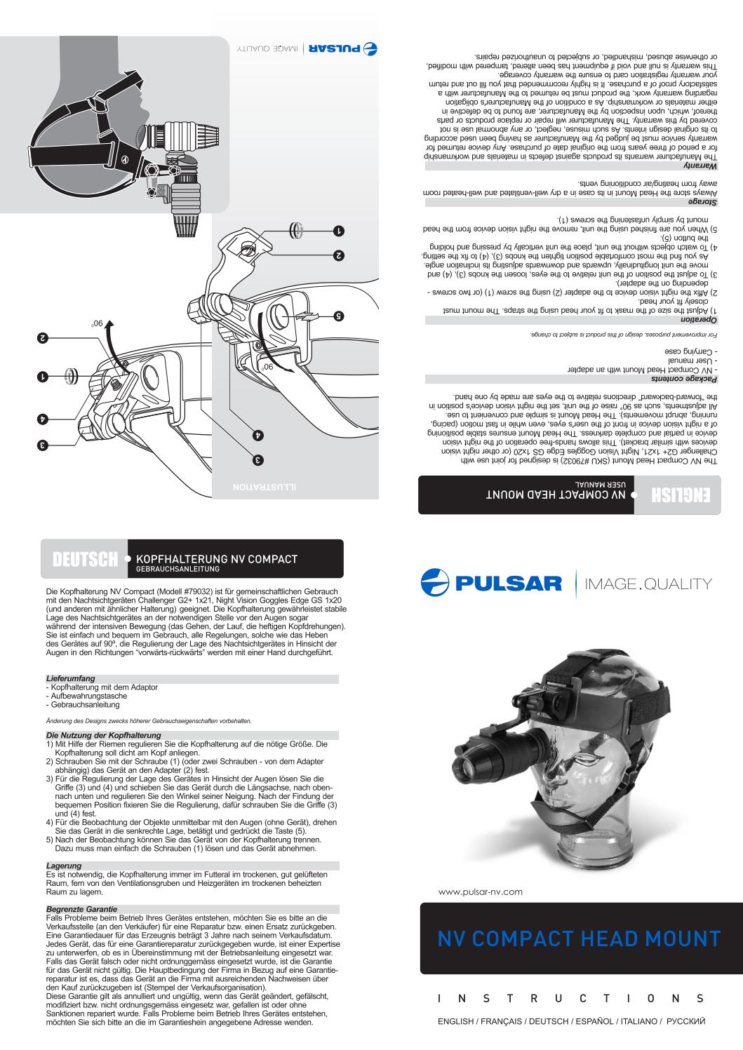 Head Mount Pulsar Instruction by Yukon Advanced Optics Worldwide - Issuu