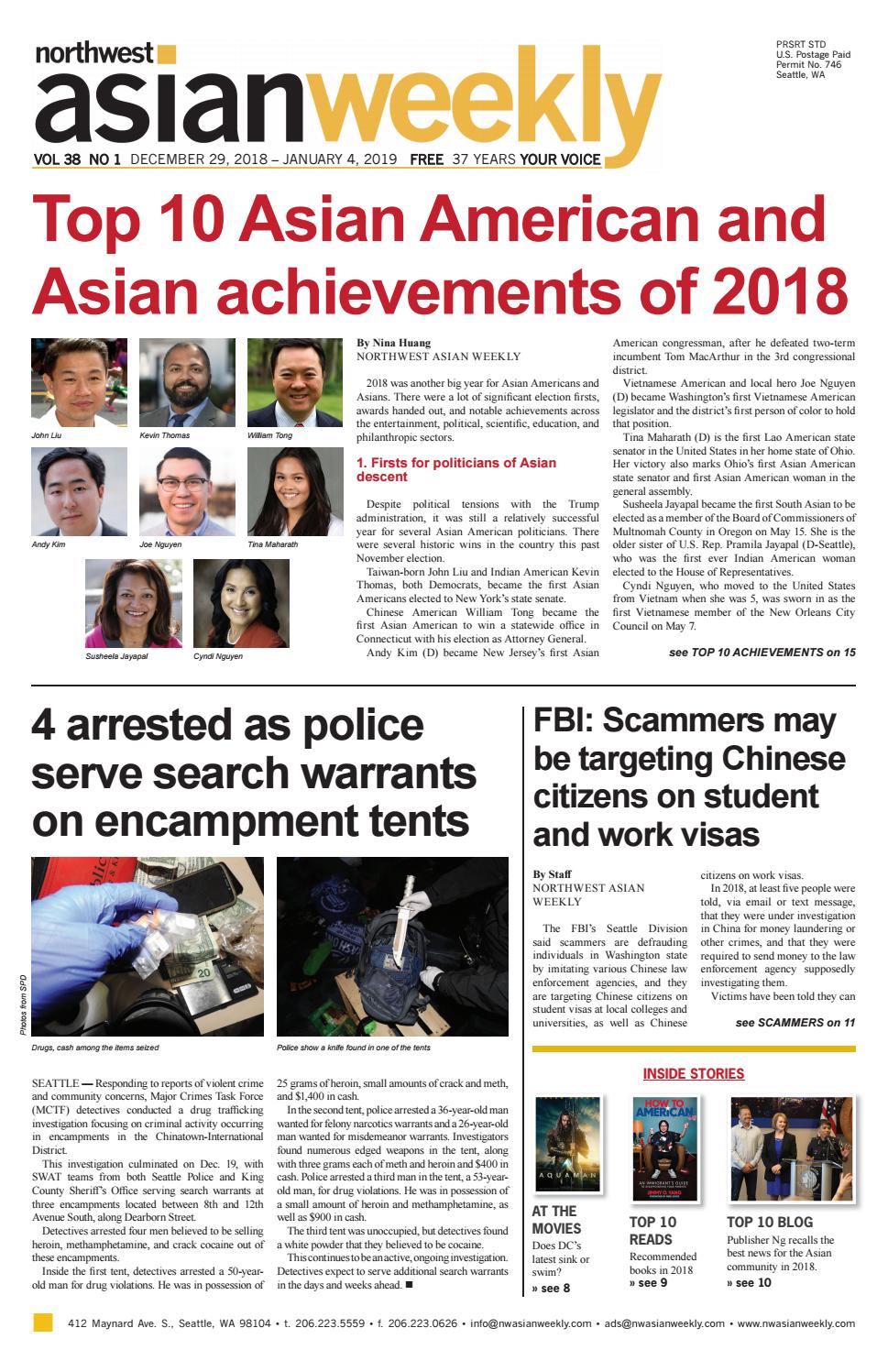 VOL 38 NO 1 | DECEMBER 29, 2018 - JANUARY 4, 2019 by Northwest Asian ...