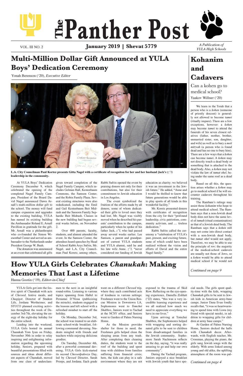 The Panther Post V3 No2 by YULA High School - Issuu