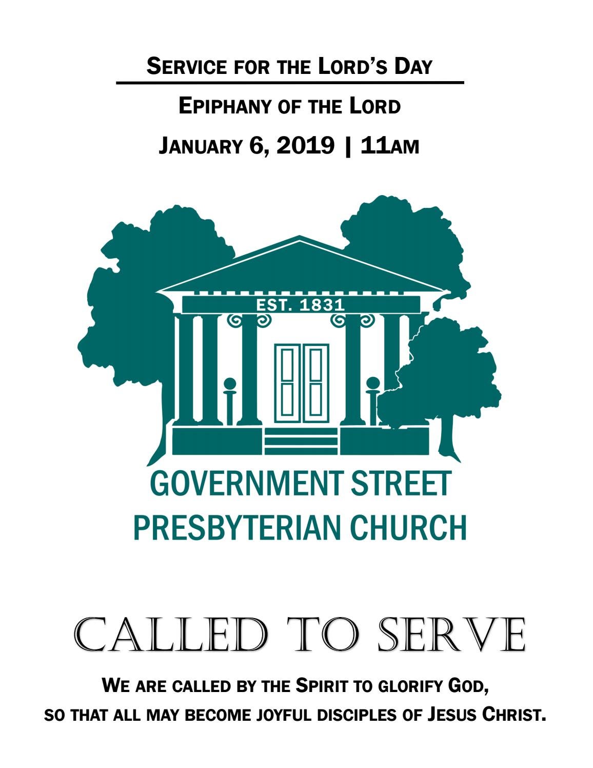Sunday Bulletin | January 6, 2019 | Epiphany of our Lord by Government ...