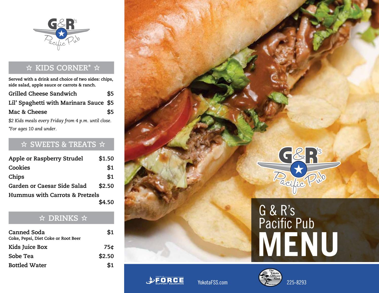 G & R's Menu by yokotafss - Issuu