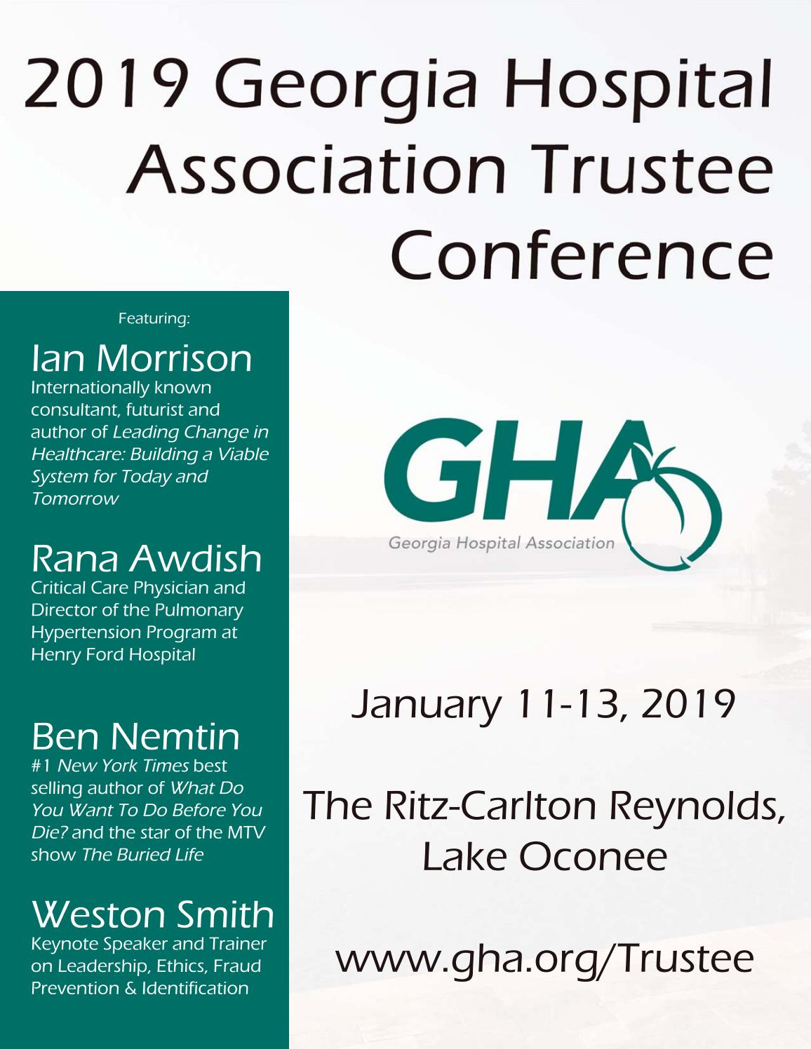 2019 Georgia Hospital Association Trustee Conference by Georgia ...