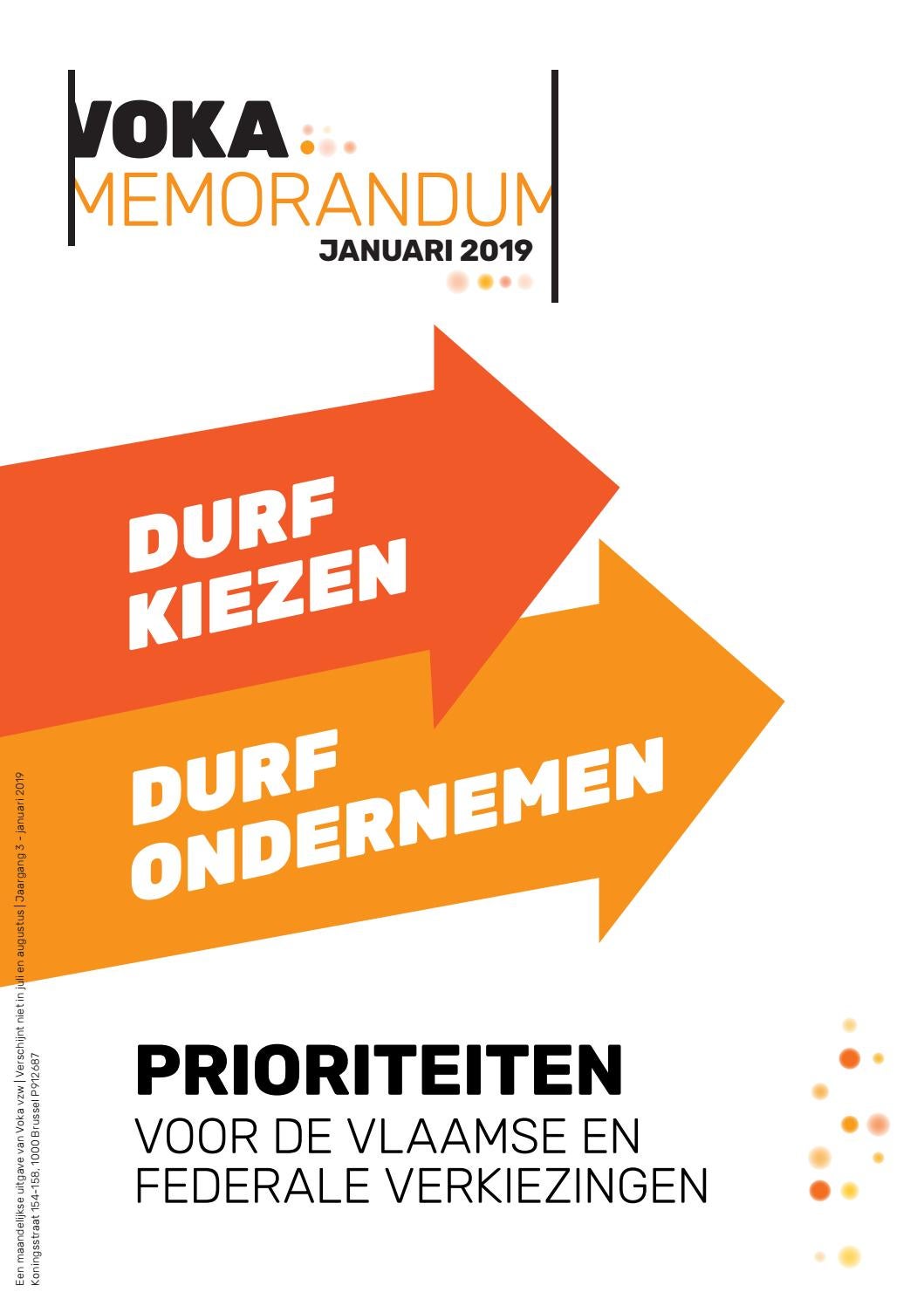 2019-01-VZW-Verkiezingsmemorandum by Voka - Vlaams netwerk van ...