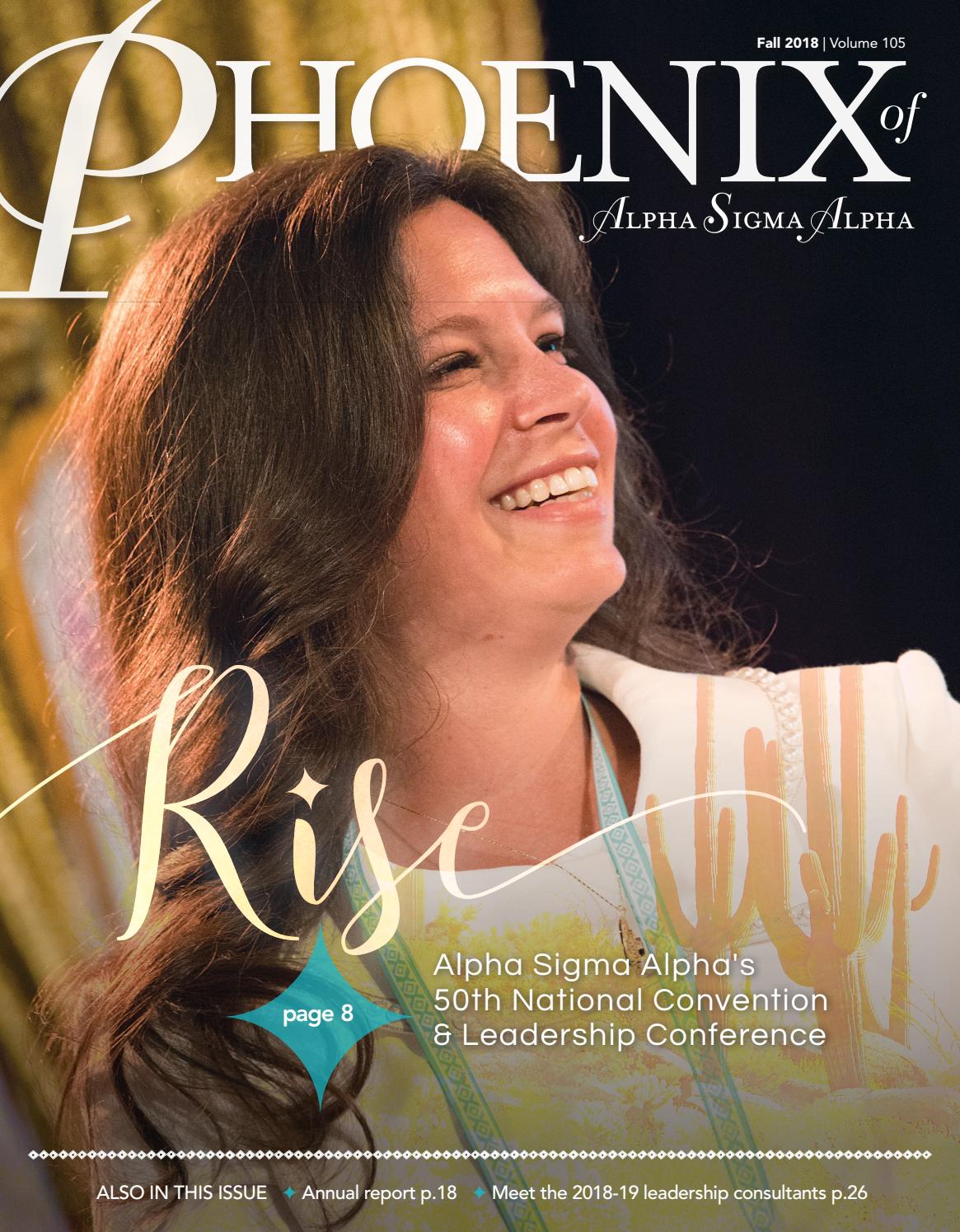 Phoenix of Alpha Sigma Alpha | Fall 2018 by Alpha Sigma Alpha Sorority ...