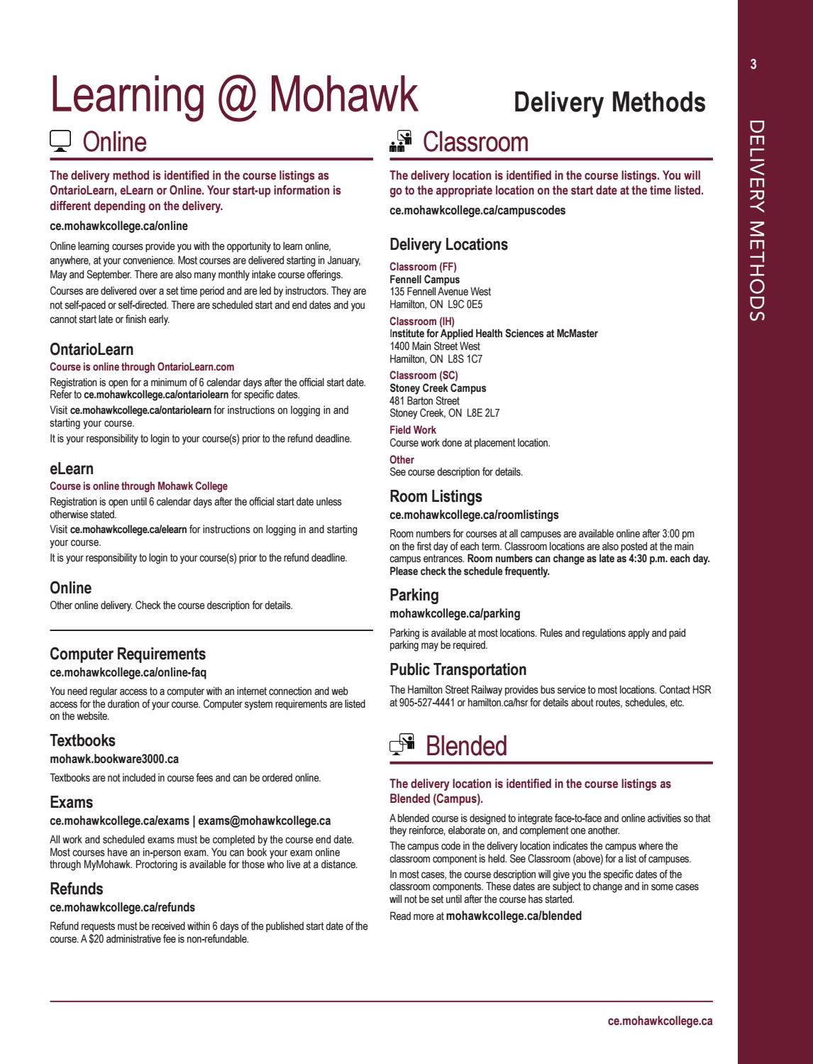 Mohawk College Continuing Education Catalogue Winter 2019 by Mohawk ...