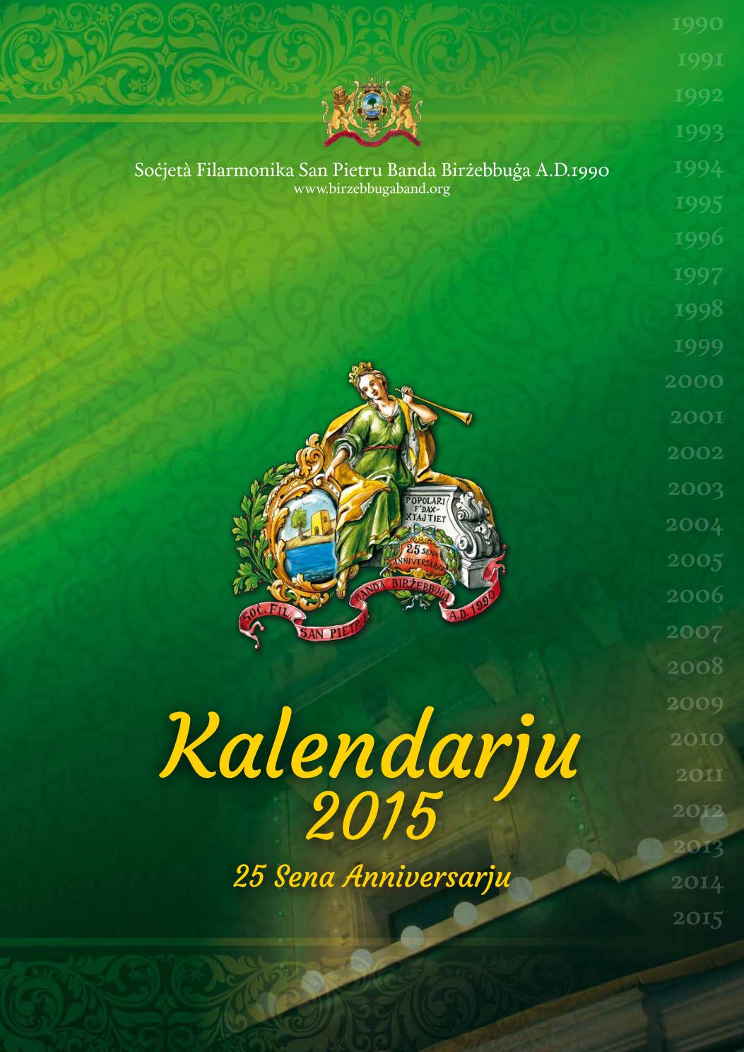 Kalendarju 2015 by Banda Birzebbuga A.D. 1990 - Issuu