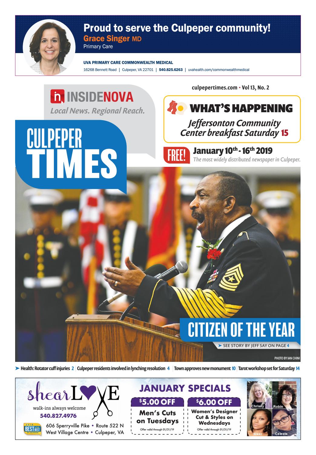 Culpeper Times | Jan. 10, 2018 by InsideNoVa - Issuu