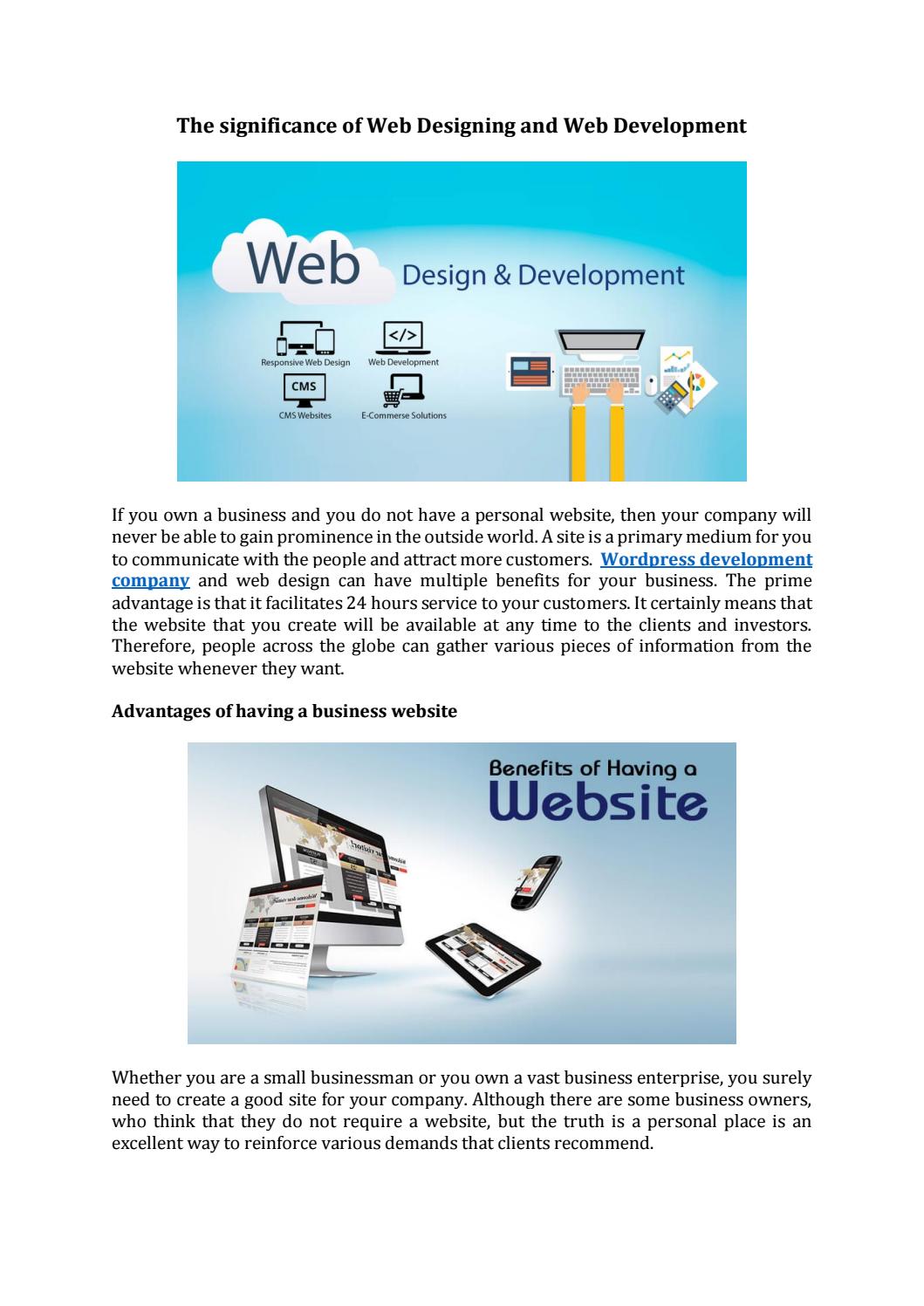 Importance of Web development by dschennaippc - Issuu