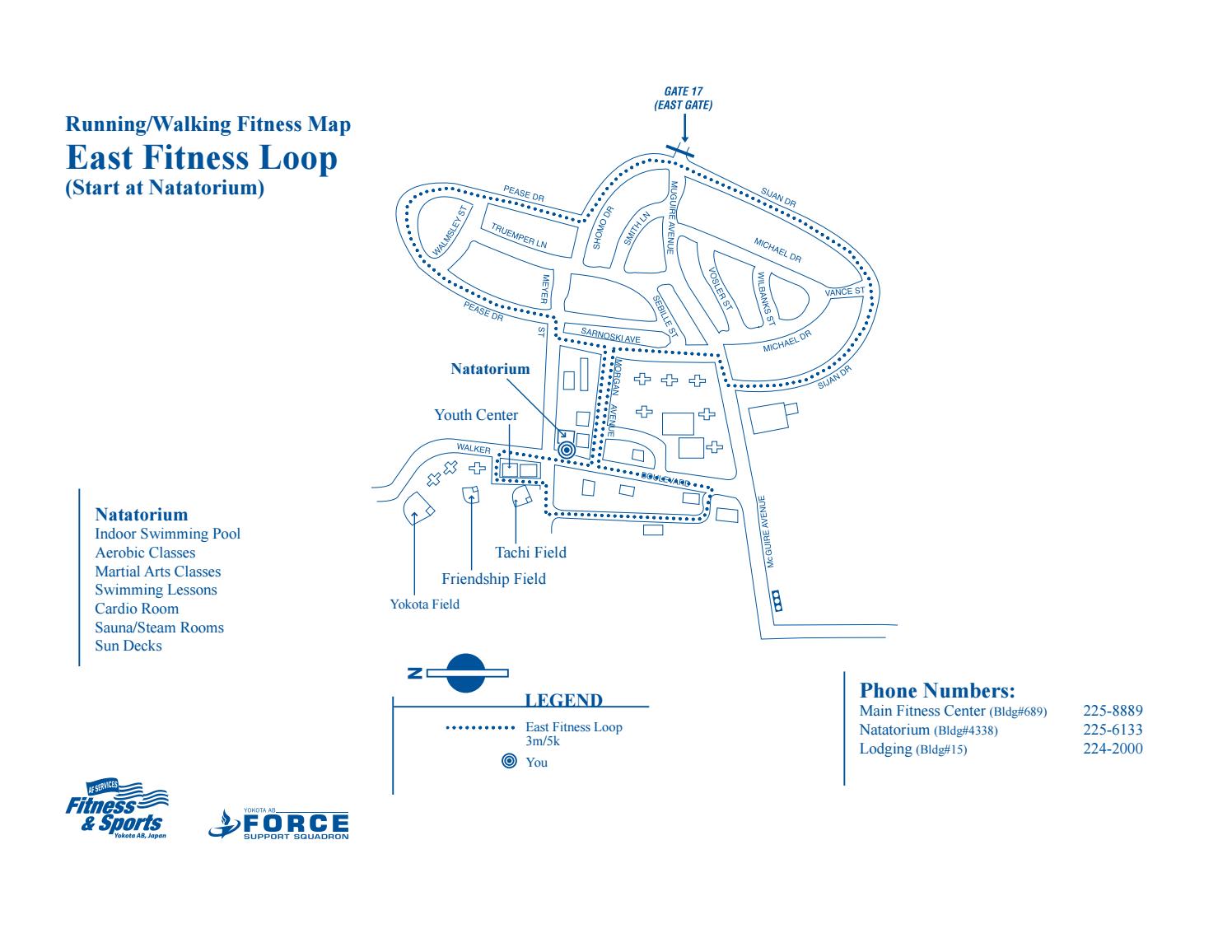 Samurai Fitness Center Running Maps by yokotafss - Issuu