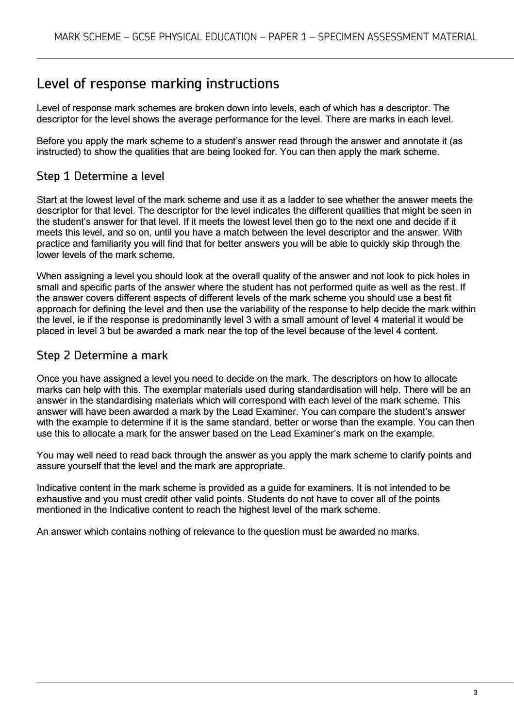 GCSE PE Paper 1 MS - SAMs 2 by Ullswater Community College - Issuu