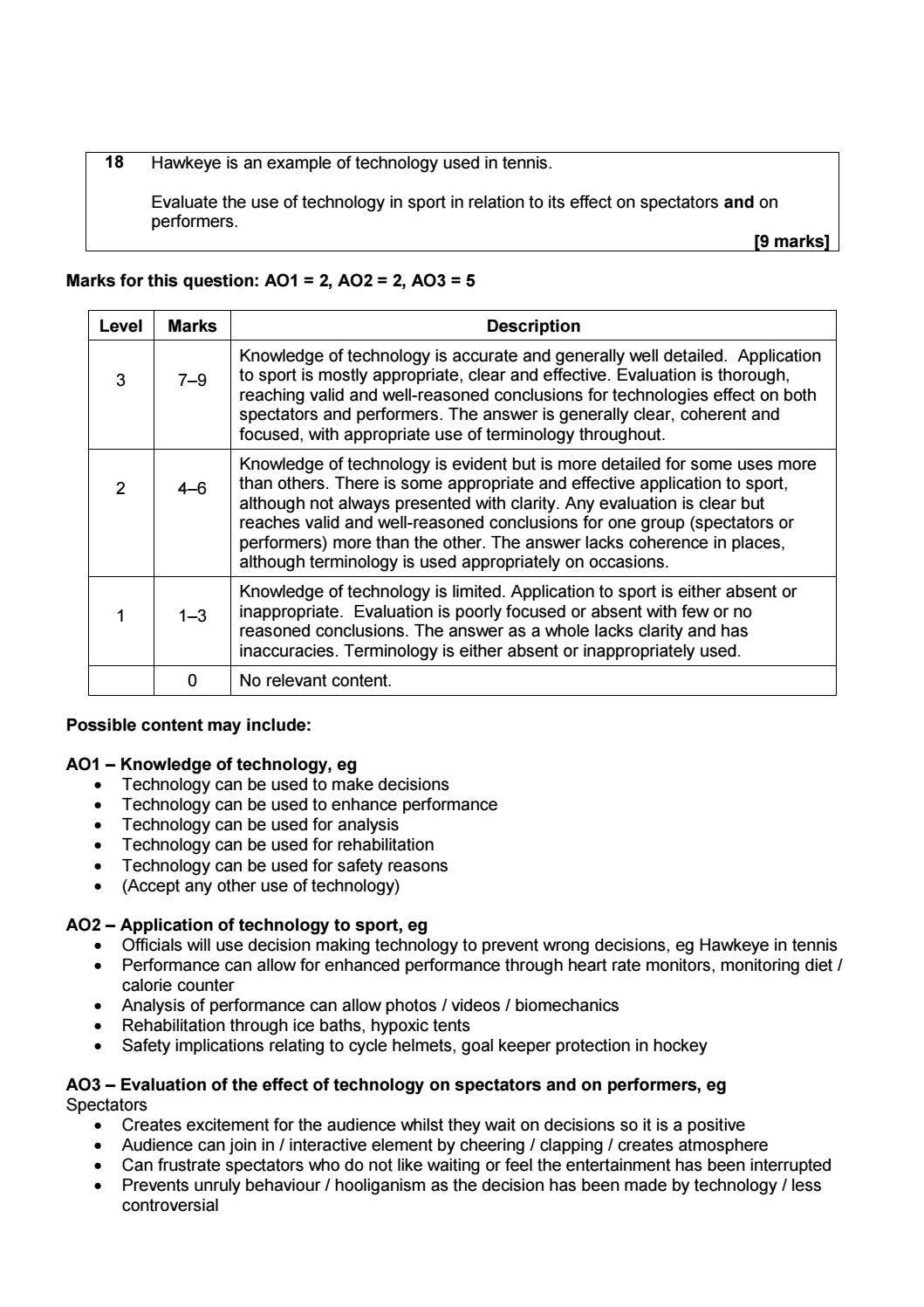 GCSE PE Paper 2 MS - SAMs 2 by Ullswater Community College - Issuu