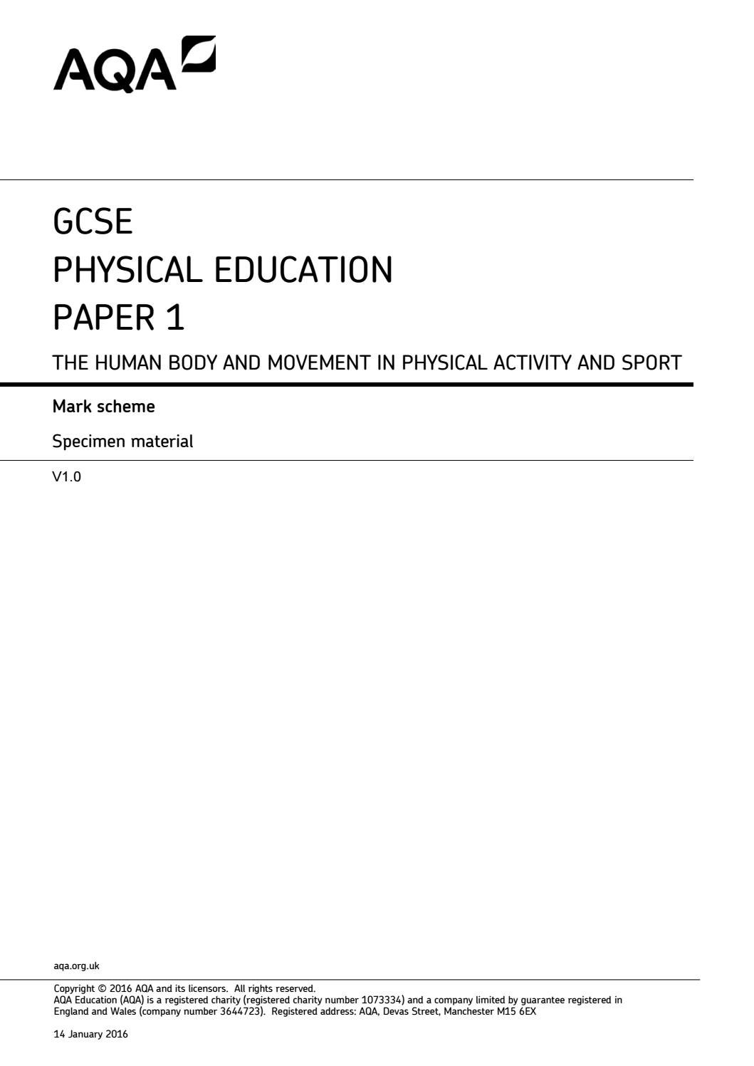 Paper 1 Specimen Paper Mark Scheme By Ullswater Community College Issuu
