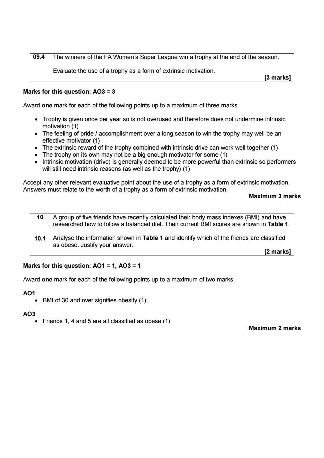 Paper 2 Specimen Paper - Mark Scheme by Ullswater Community College - Issuu