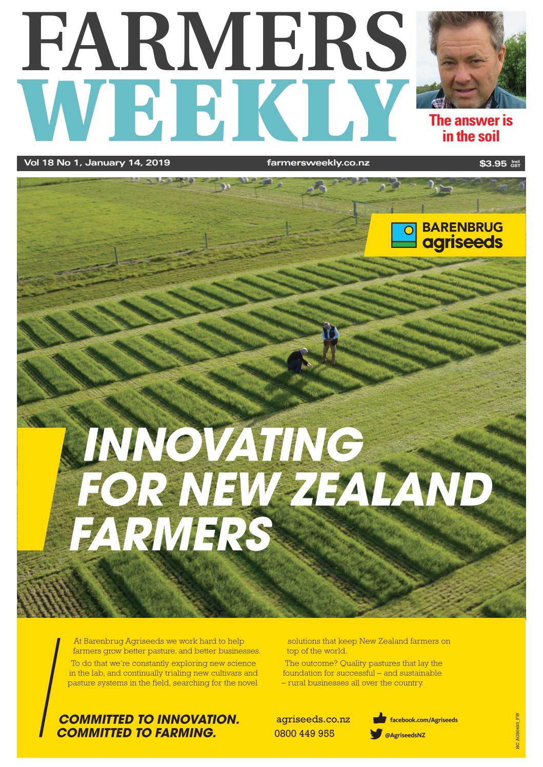 Farmers Weekly NZ January 14 2019 by AgriHQ - Issuu