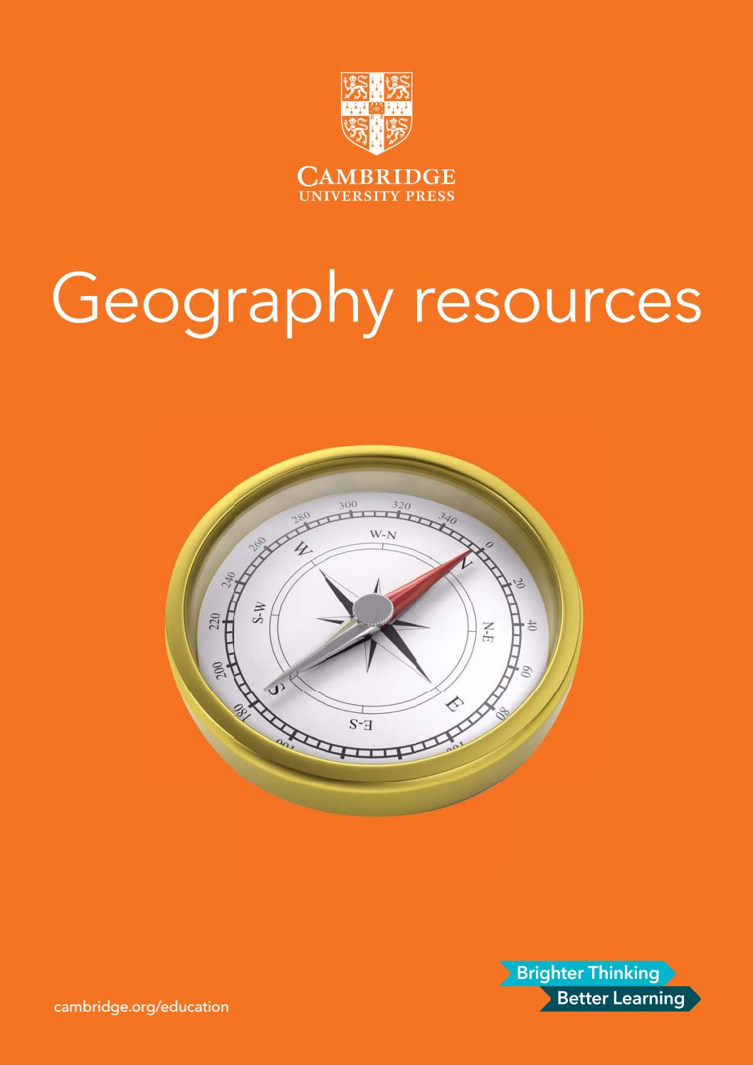 Geography 2019 Catlalogue by Cambridge University Press Education - Issuu